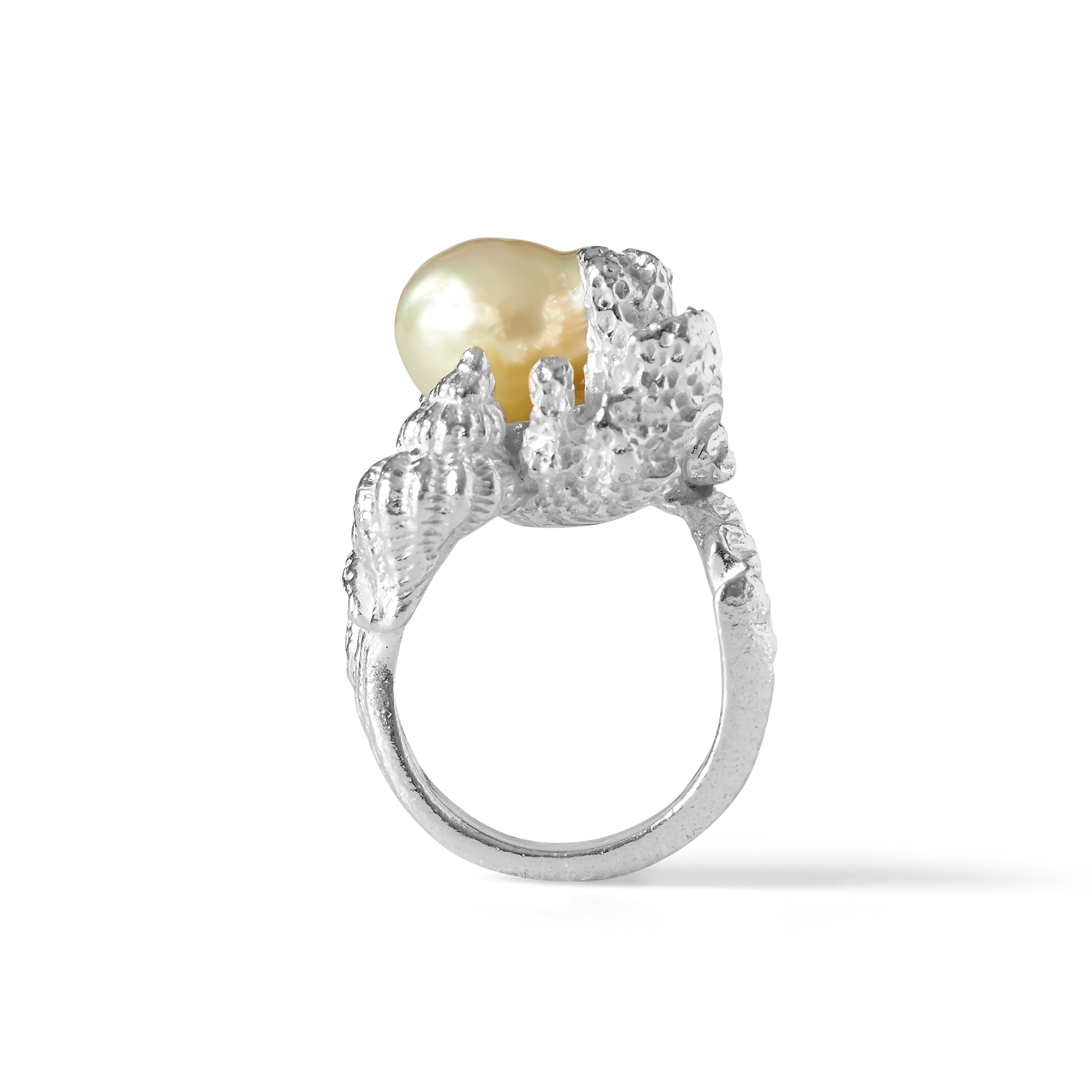 Bague tendance en argent sterling avec perles Grand Sable